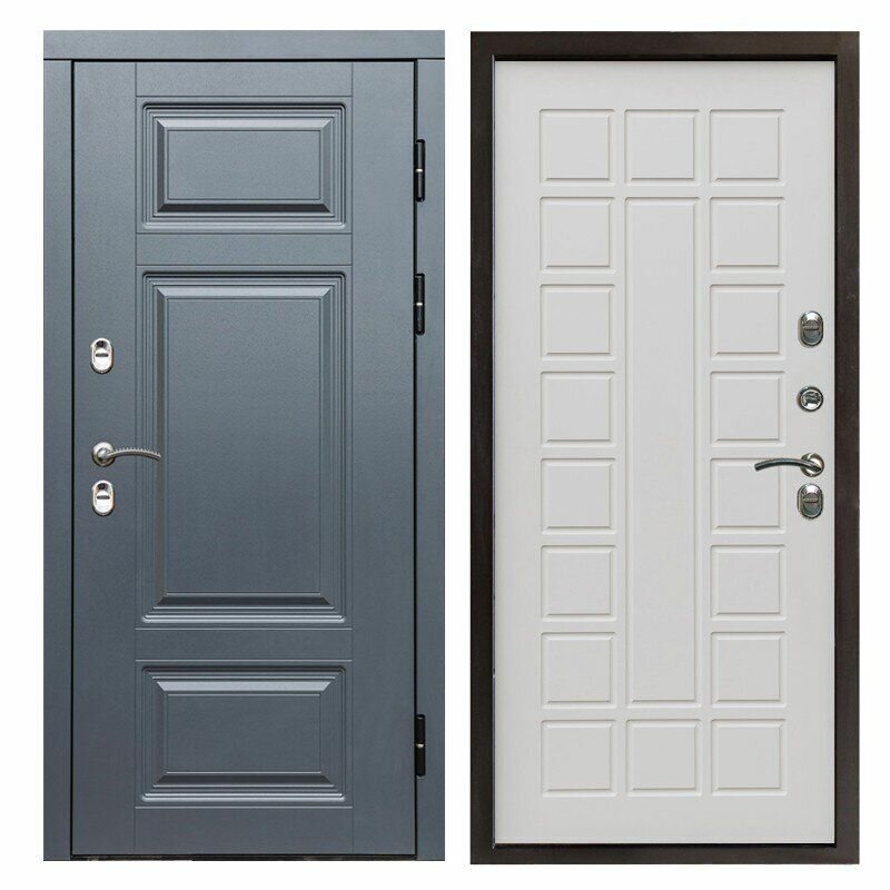 Дверь входная металлическая с терморазрывом Сибирь термо премиум бежевый матовый Paputin's Doors 960 х 2050 мм Левая