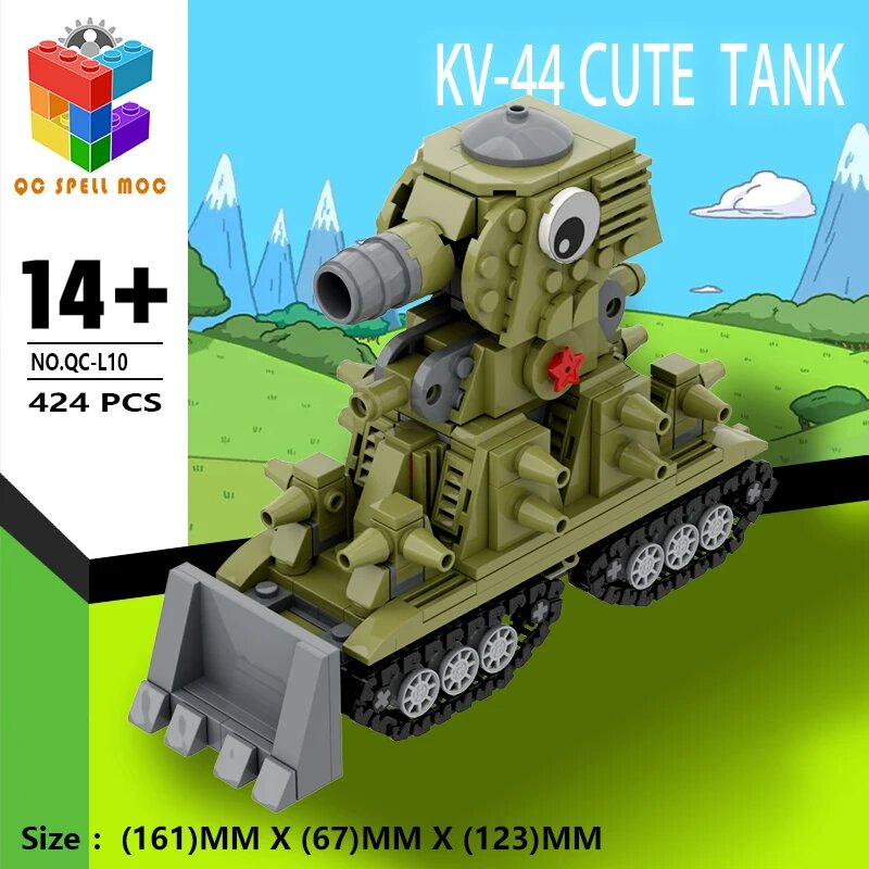 Конструктор QC Spell MOC KV44 Cute Tank, 424 деталей
