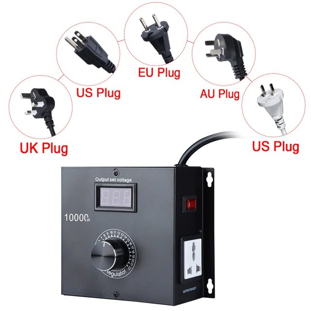Регулятор напряжения Voltage Regulator EU Plug, 10000W