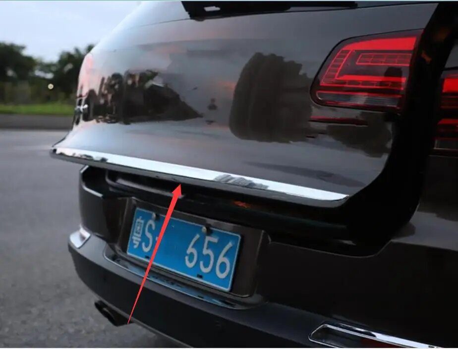 Хромированная крышка багажника из нержавеющей стали для Volkswagen VW Tiguan 2010 2011 2012 2013 2014 2015
