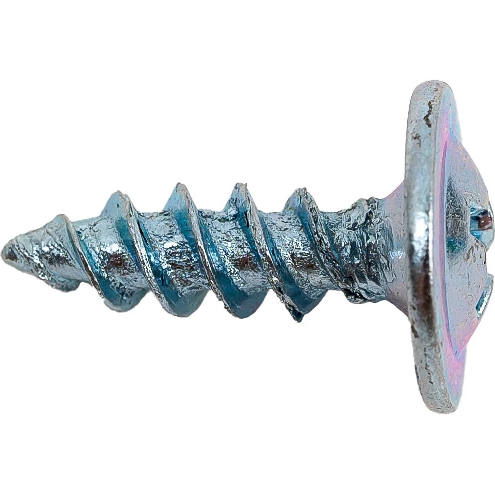 Саморез STEELREX полусфера с прессшайбой, острый, цинк, 4,2x13 мм, 200 шт. 0117042013B500020064, хорошим