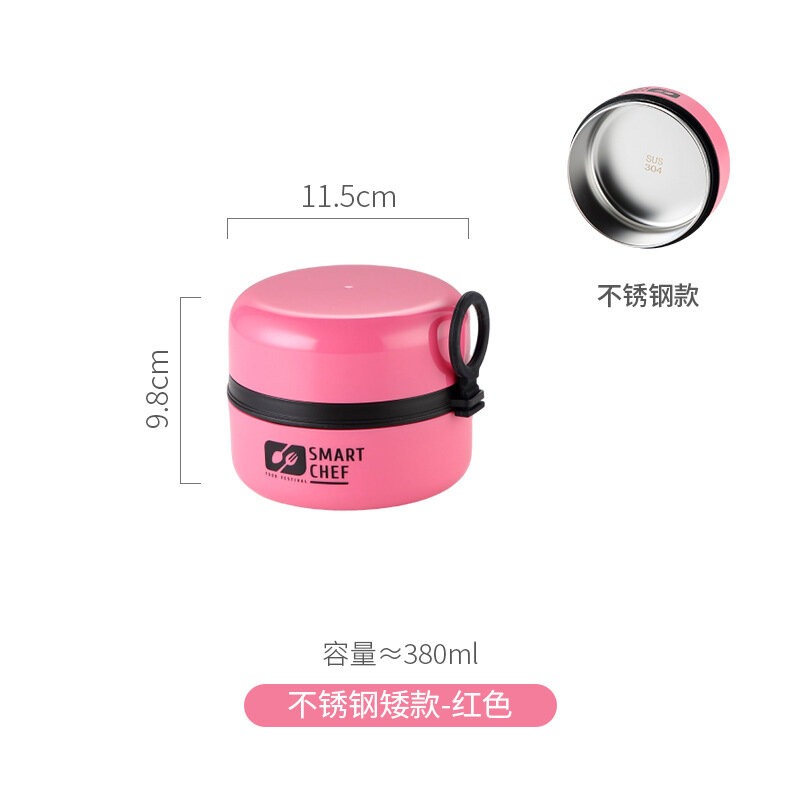 Японский стиль, студенческая двухслойная герметичная ланч-бокс с крышкой, бенто-бокс, изолированный ланч-бокс из нержавеющей стали, оптовая продажа