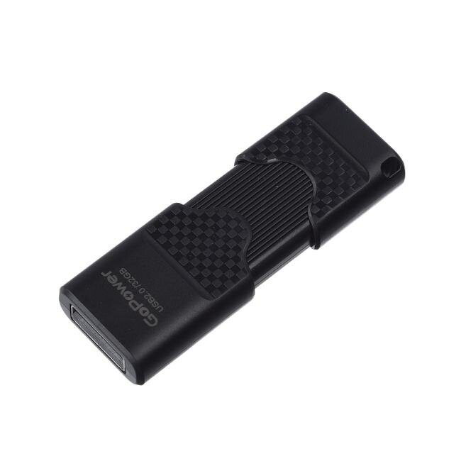 GoPower 00-00025964 Флеш-накопитель/ Флеш-накопитель GoPower SLIDER 32GB USB2.0 пластик черный матовый (1/50/1000)