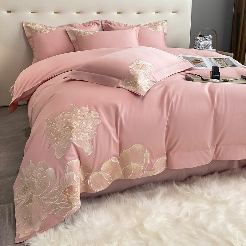 Комплект постельного белья, Мако-сатин, Евро макси, наволочки 48x74