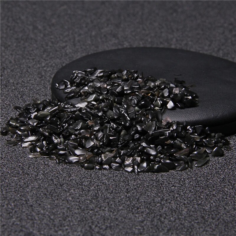 Кварцевый гравий RISYF 1 кг для аквариума 35 Black Obsidian