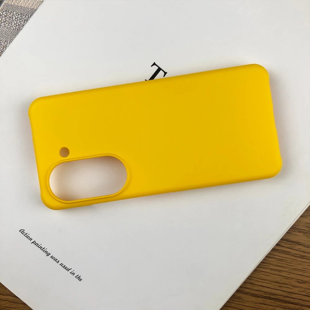 Желтый чехол Asus Zenfone 7, матовый, ПК