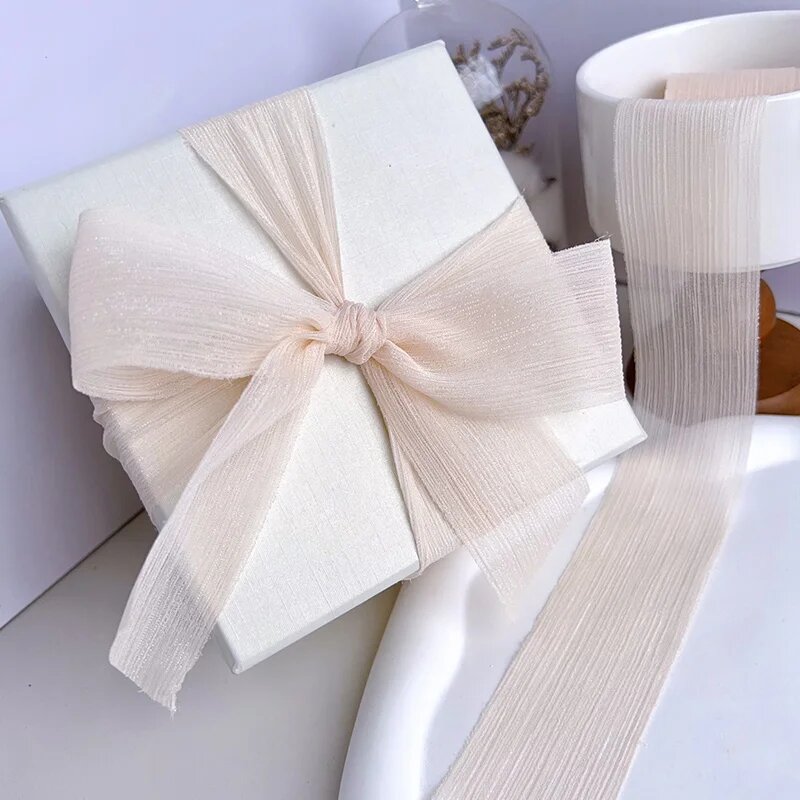 Серебряная блестящая лента из полиэстера Белый, 22