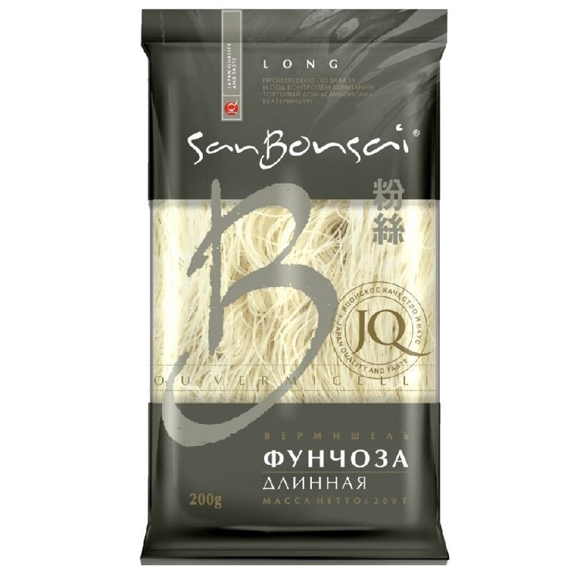 Вермишель SANBONSAI бобовая Фунчоза длинная /пакет/ 200г