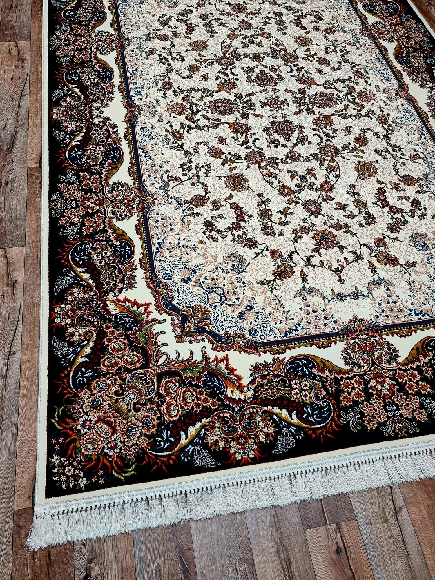 Ковер Farrahi Carpet "Иран", искусственный шелк, кремовый, 2x3 м