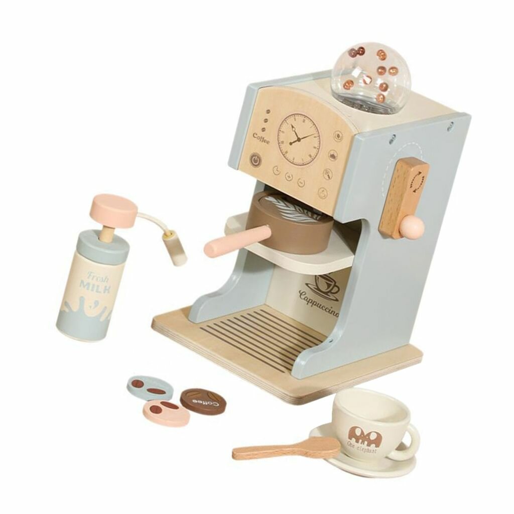 Kid Coffee Maker Playset с измельчителями, играйте, чтобы научиться делать рутину, стимулировать творческий притворство, жизнь, жизненный навык