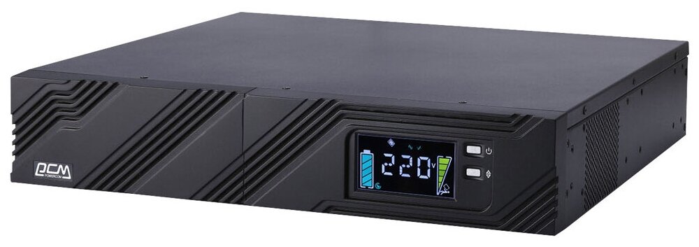 ИБП Powercom SPR-1000LCD, интерактивный, синусоидальный сигнал, 8 разъемов, ЖК-экран