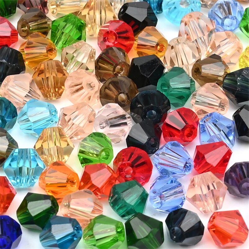 Прозрачные биконусные бусины Swarovski 3-4 мм Изумрудный, 3mm 240pcs, H001