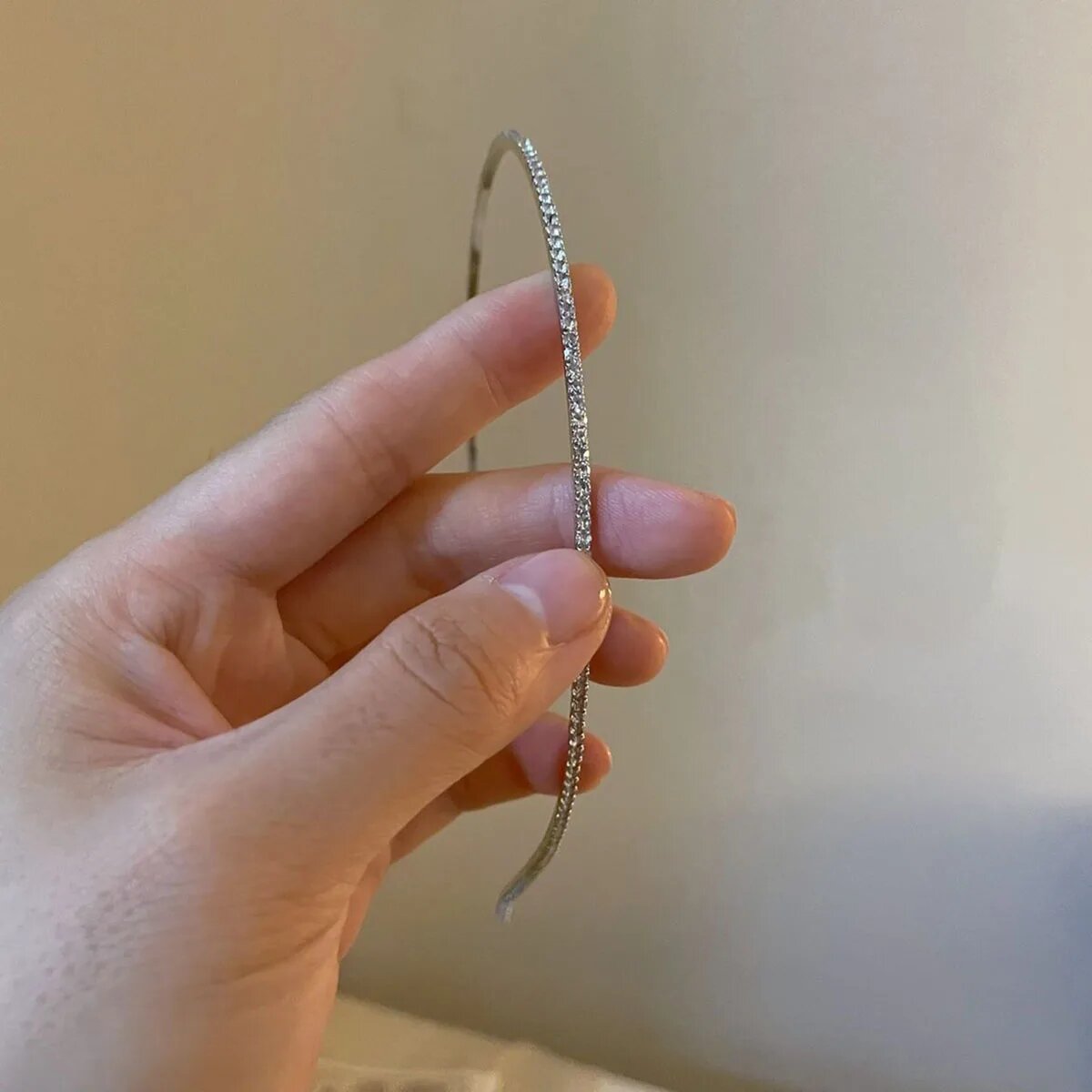 Серебряный металлический обруч для волос BASICGOLDYAO