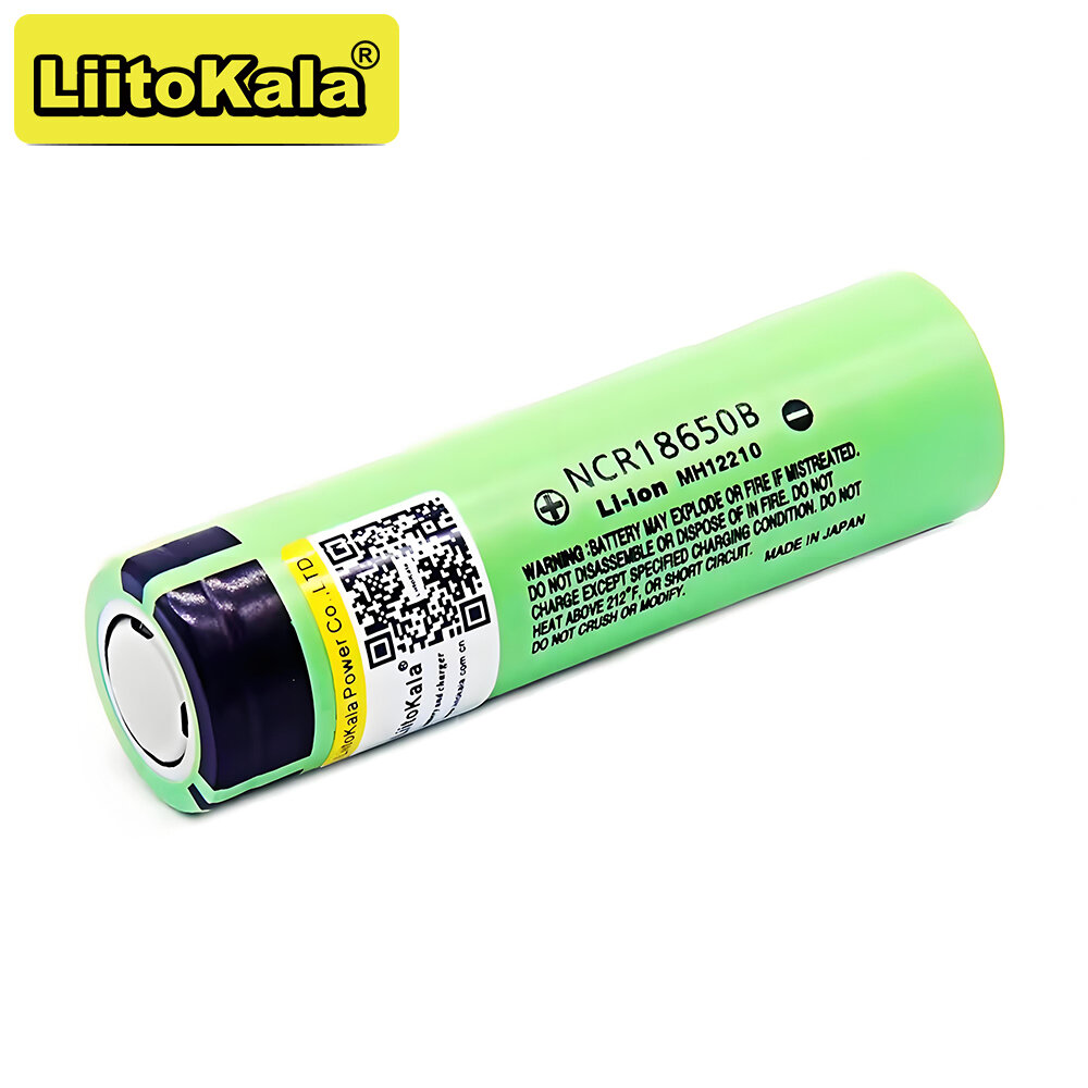 LiitoKala 34B I 1Pcs I 3400mAh I Batería de Litio-Ion recargable 45A descarga de 10C para bicicleta eléctrica DIY Заряжаемый литий - ионный аккумулятор Liitokala 4200 мАч, 45А, 10С для электрических велосипедов DIY
