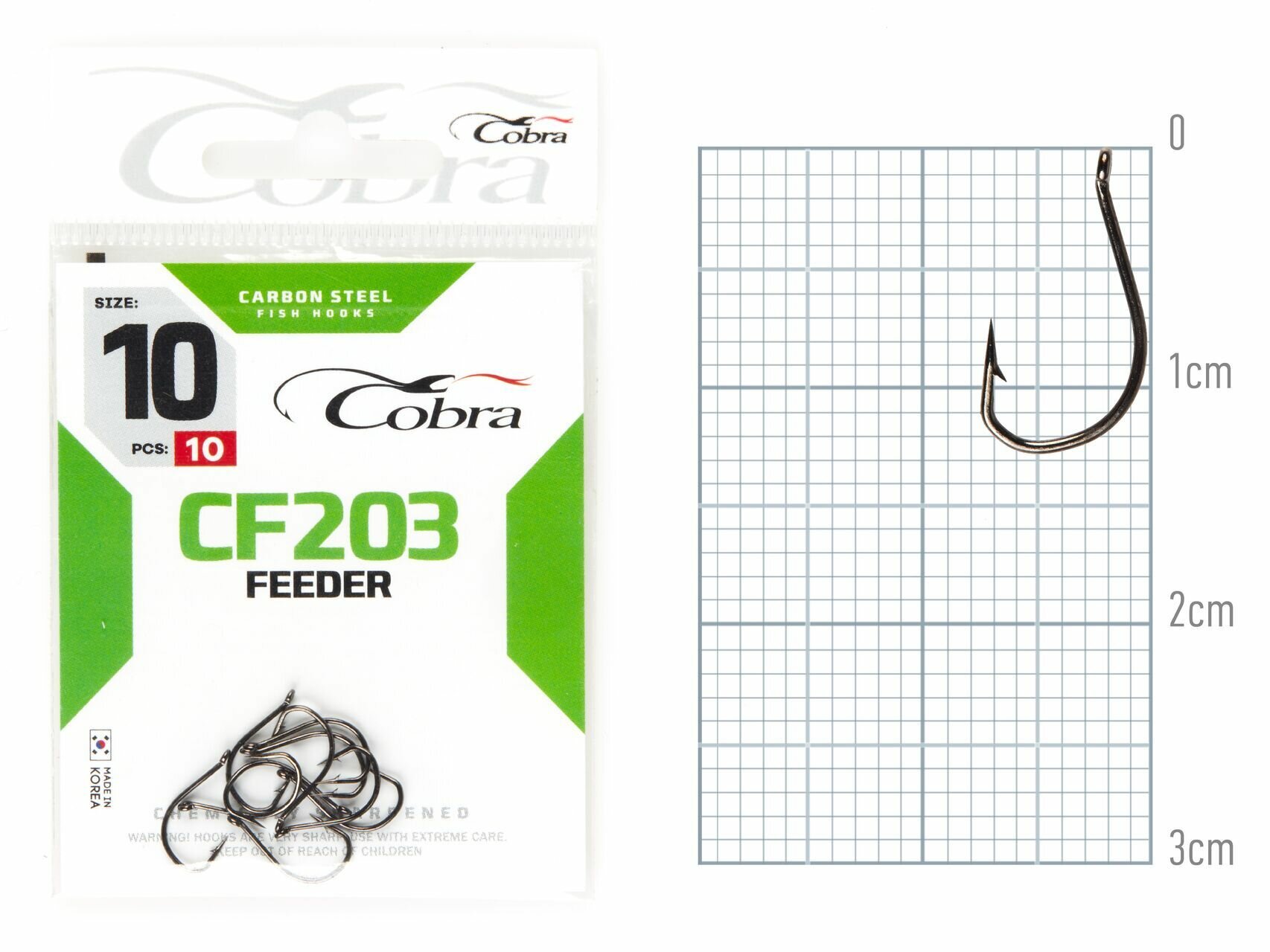 Крючки Cobra FEEDER SPECIALIST сер. CF203 разм. 010 10шт. ++