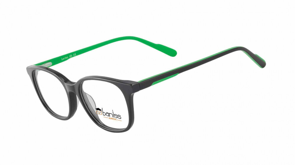 Детская оправа Baniss BRJ6833 02 пластиковая, черно-зелёного цвета