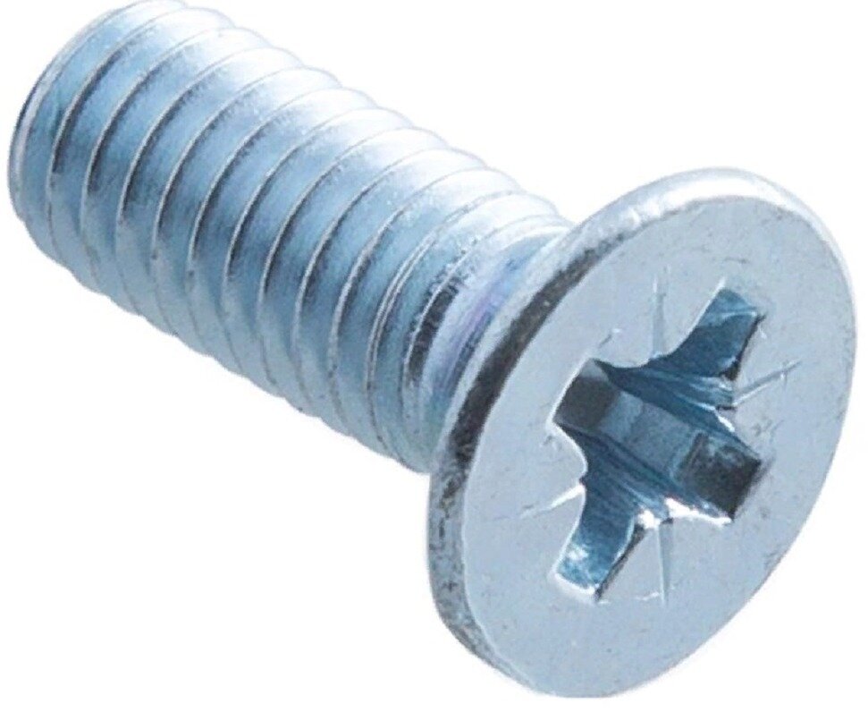 Винт Стройбат DIN 965 метрический оцинкованный, стальной, серый, 6×20мм, резьба М6, 6шт. / крепеж