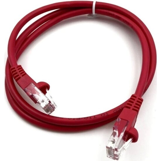 Патч-корд Buro UTP 4 пары cat.5E CCA molded 1м красный (UTP-5E-1M-R)