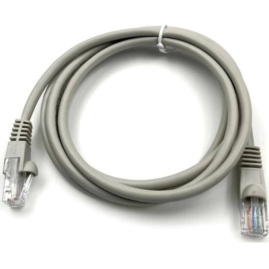 Патч-корд Buro UTP 4 пары cat.5E CCA molded 1м серый (UTP-5E-1M-G)