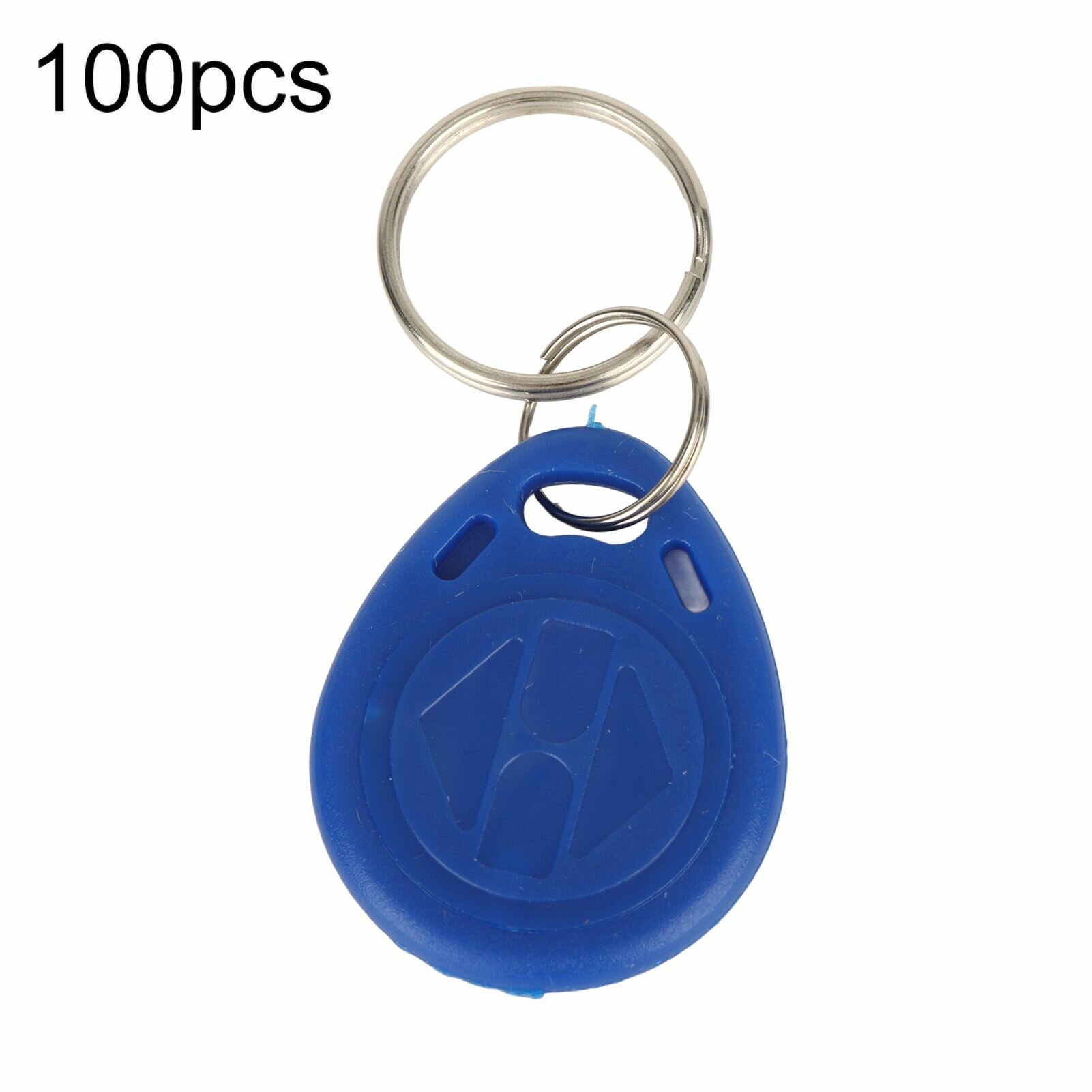 100 шт. синие RFID-брелки, бесконтактные ключи для идентификационных карт для систем контроля доступа, безопасные считыватели идентификационных карт