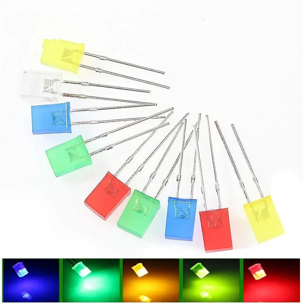 Набор светодиодов 5 цветов 2*5*7MM multicolour-kit