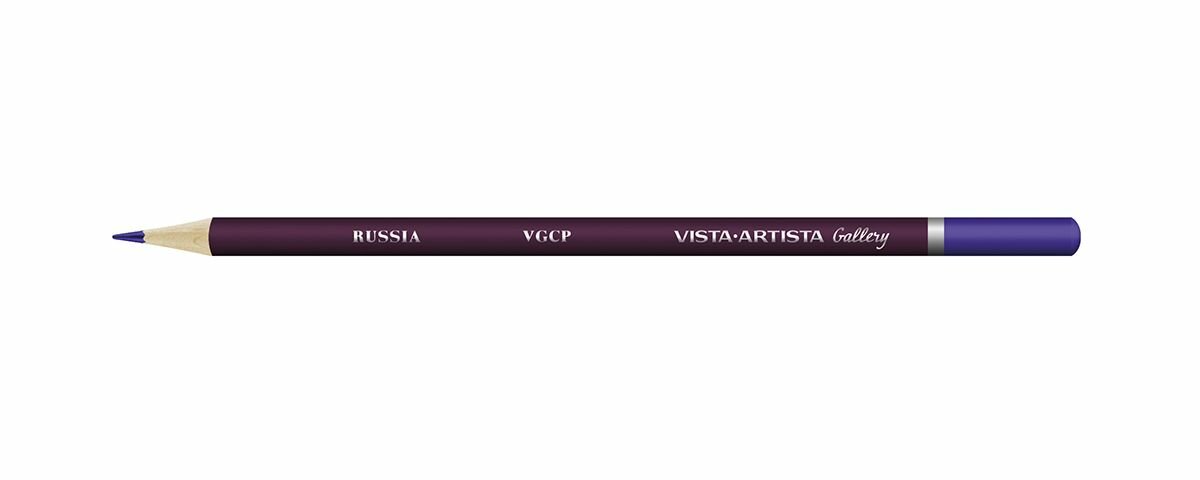 Карандаш 6 штук цветной художественный "VISTA-ARTISTA" "Gallery" VGCP заточенный 420 Ультрамарин фиолетовый (Ultramarine violet)
