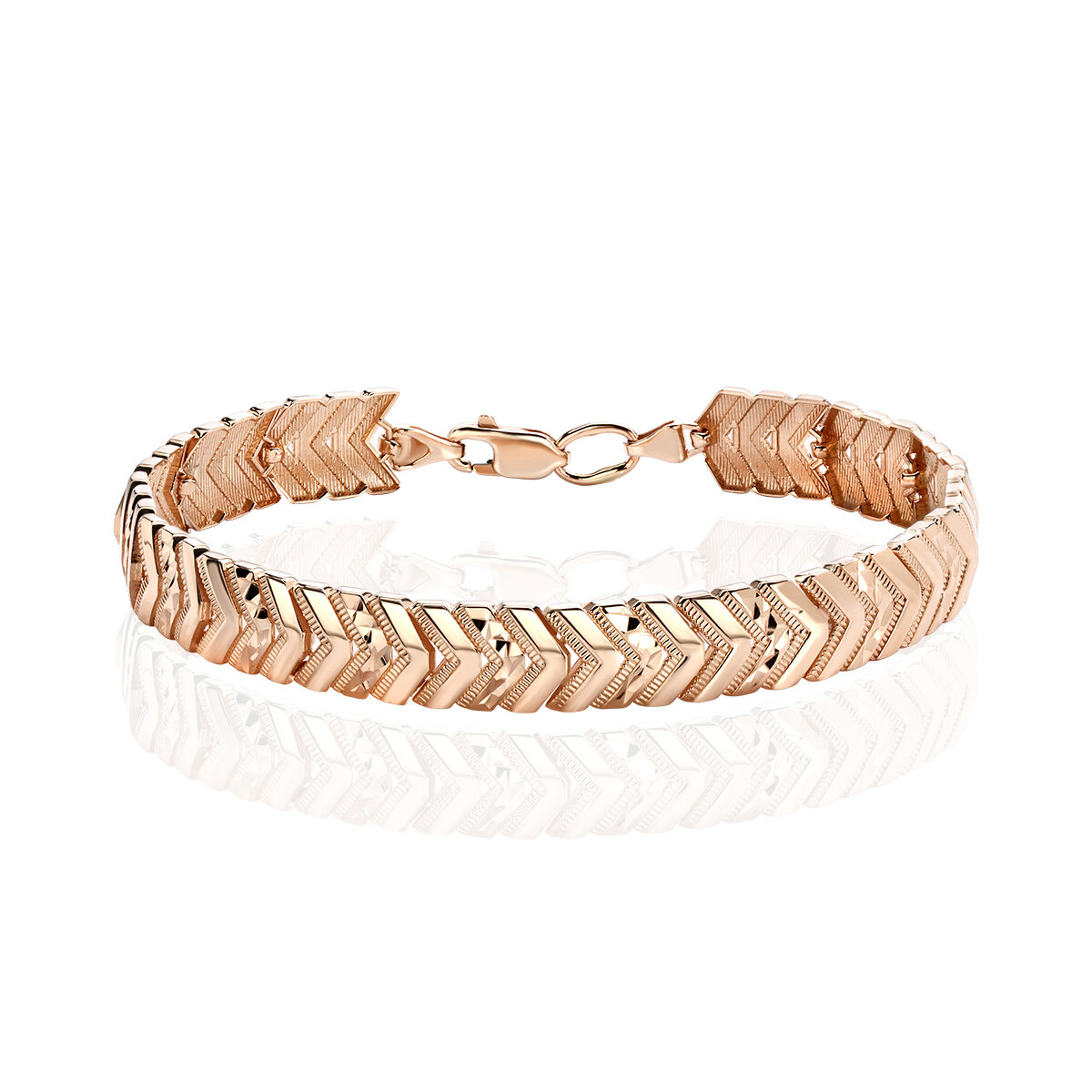 Браслет, красное золото, 585 проба