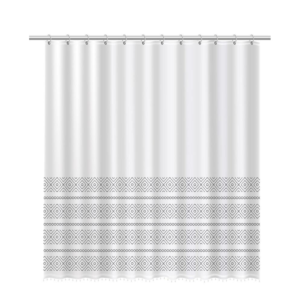 Штора для ванной Fixsen Porto 180x200 см цвет белый