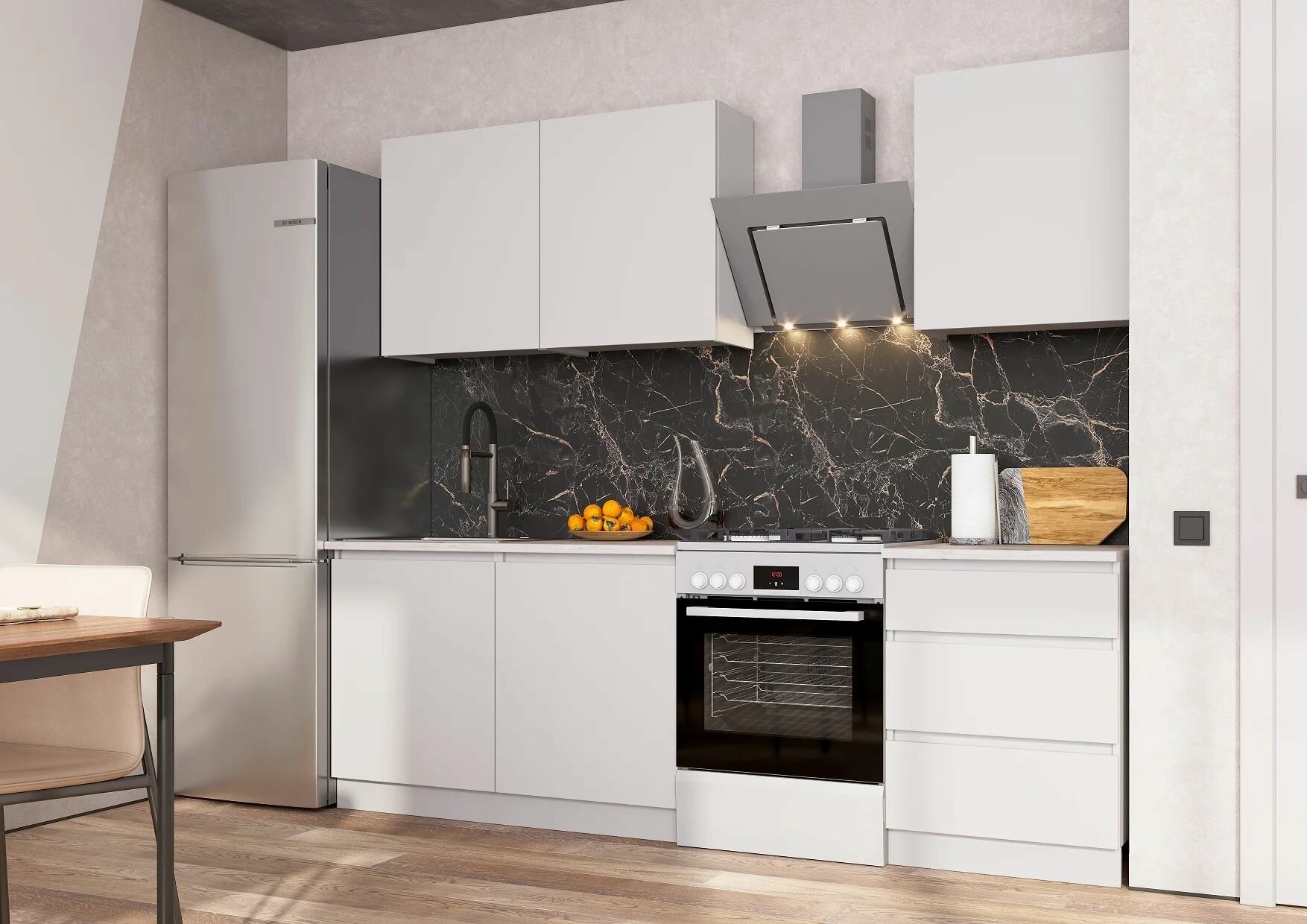 Кухня Айден 1,8 белый (Интерьер-Центр)