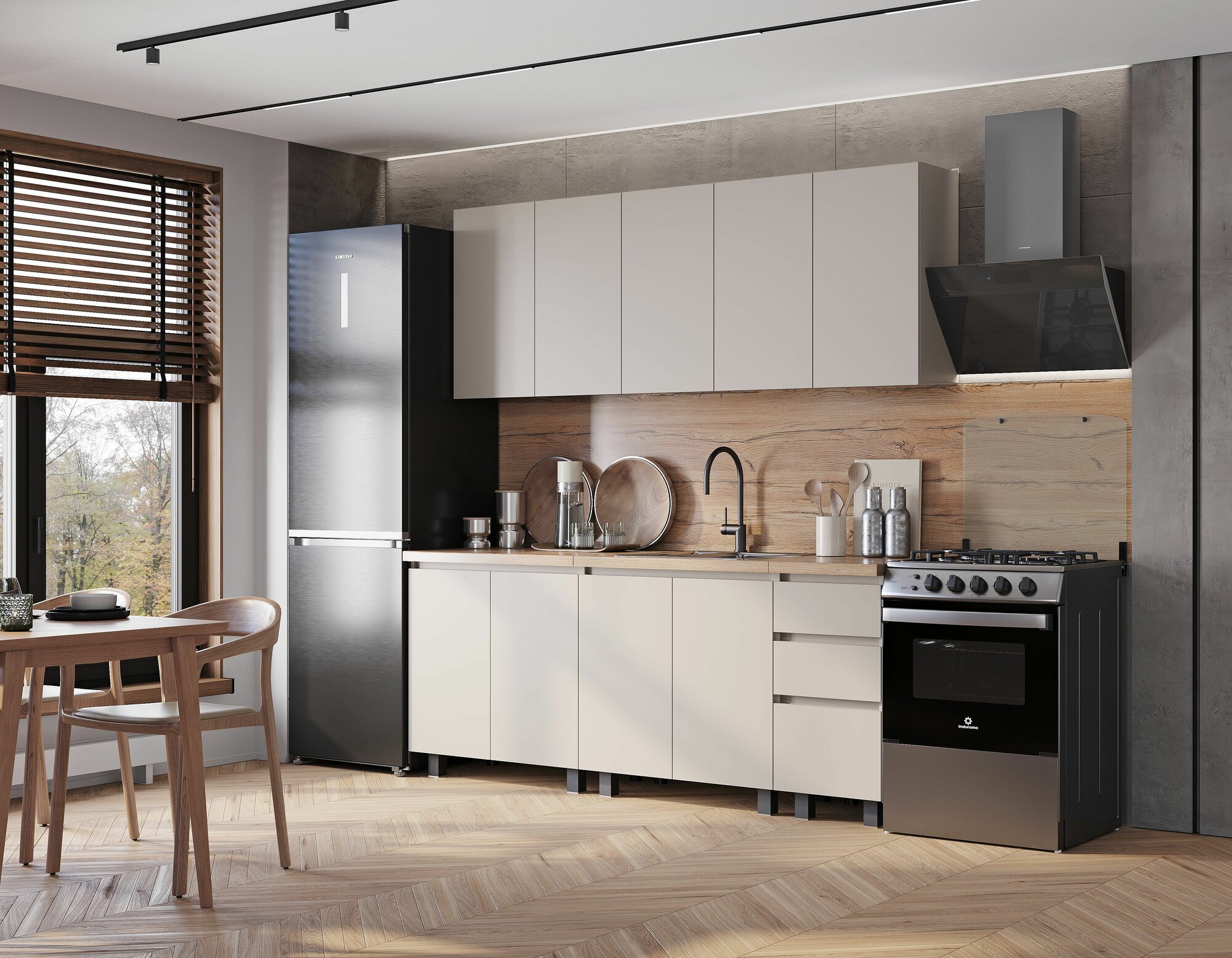 Кухня "Честер" 2,0 м Кашемир (БТС)