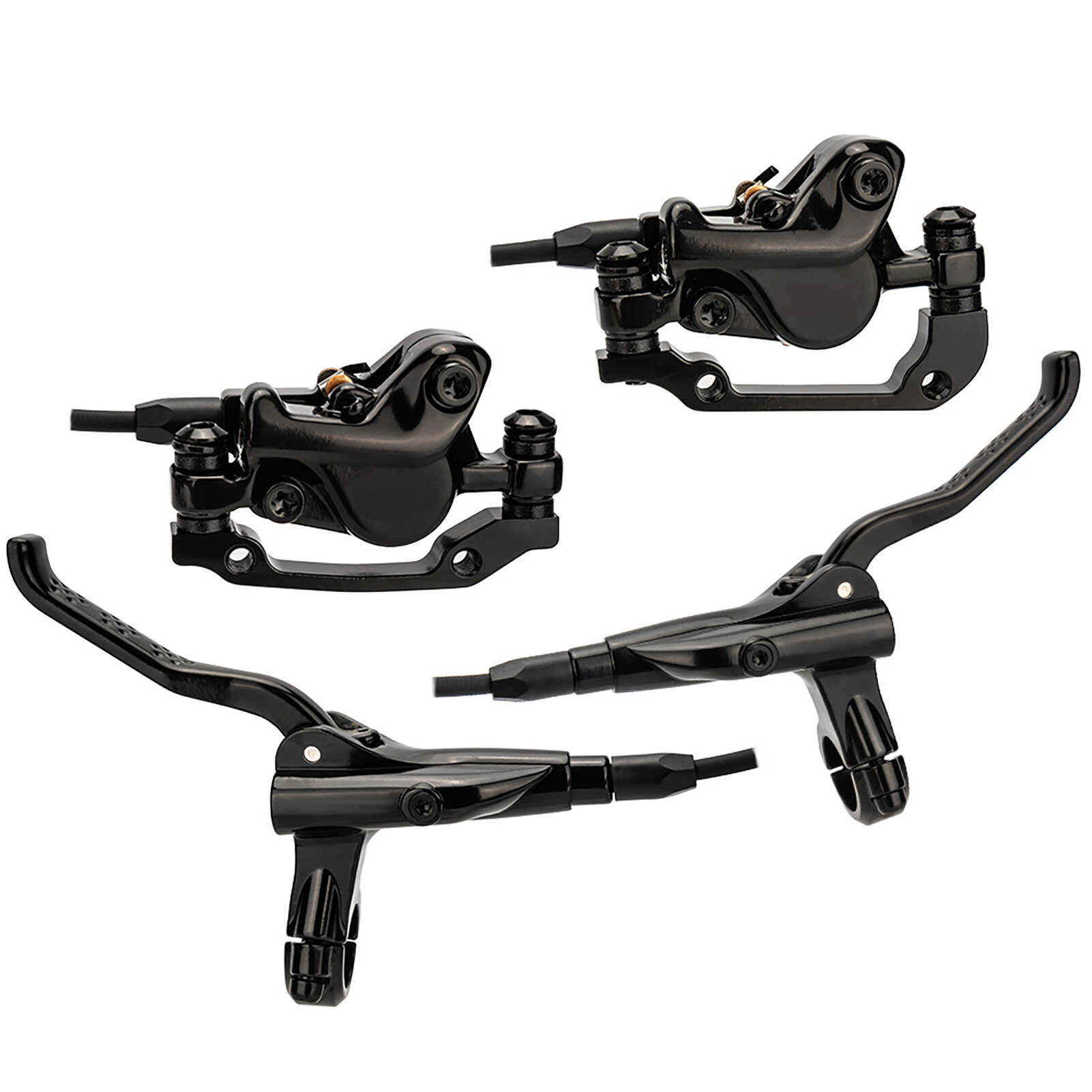 Улучшите свой велосипед с помощью нашего гидравлического тормозного комплекта для горного велосипеда: двухпоршневые дисковые тормоза (левый и передний), специальный масляный шланг в комплекте.