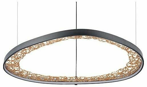 Подвесной светильник Arte Lamp Cinta A1847SP-36BK цвет черный На монтажной пластине Модерн