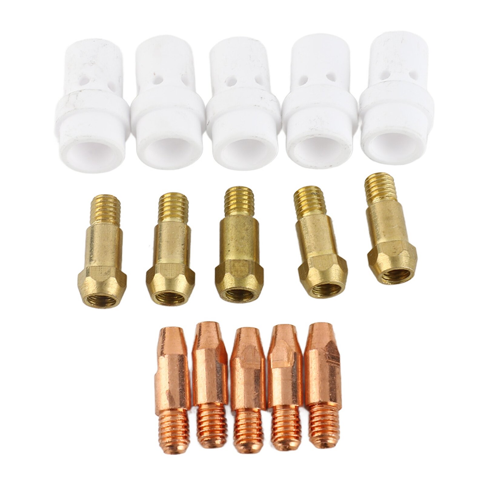 14pcs Контактный наконечник газового диффузора, набор для сварки Binzel 36KD MIG Torch0,8 мм
