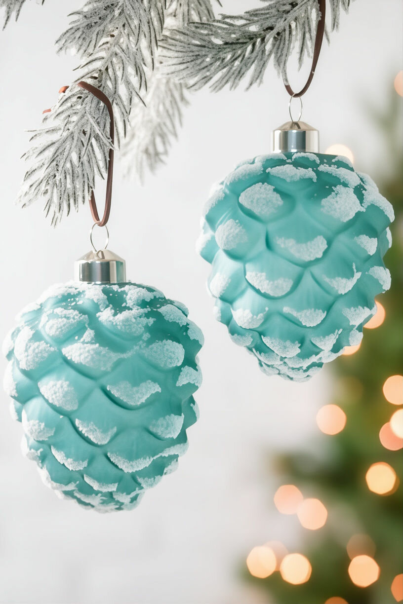 Набор ёлочных украшений шишки 'килиан', стекло, 10 см, 2 шт, Winter Deco 4060243