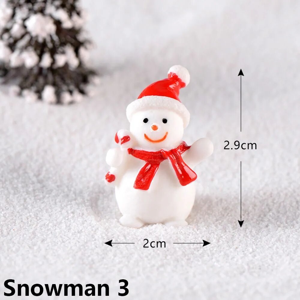 Фигурка декоративная Snowman 3, высота 3.5 см