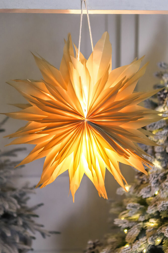 Бумажная звезда далия, светло-зелёная, 40 см, Edelman 1137204