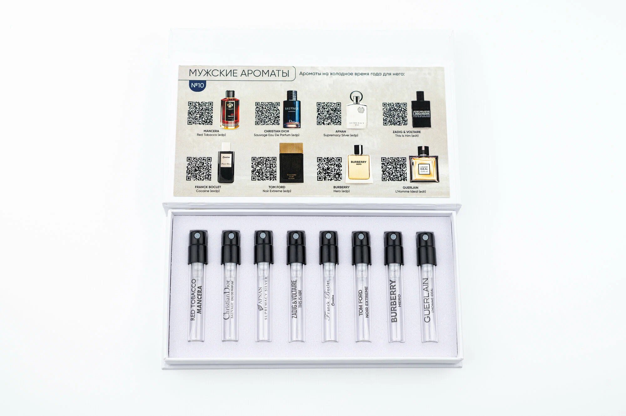 Parfums BOX №10 Ароматы на холодное время года для него набор для мужчин 1,5*8