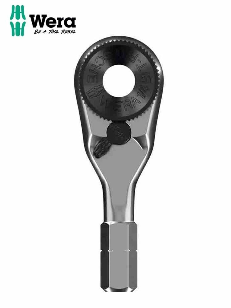 WERA 05003662001 8011 Трещотка Zyklop Mini 4 для бит, 1/4" Высокая доступность Прочный и долговечный