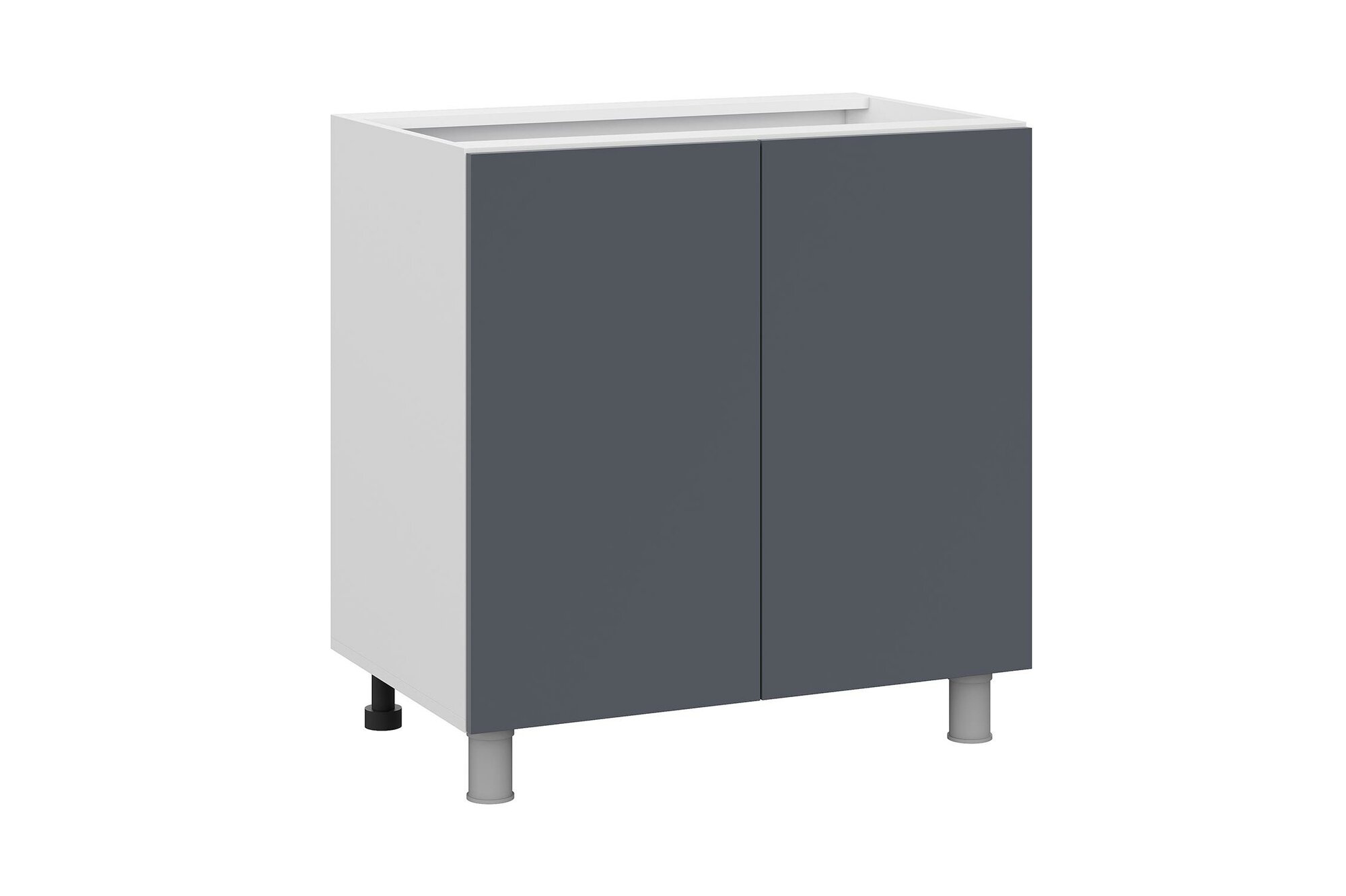 Кухонный шкаф нижний Нонтон Монора, 80х50х82 см, белый / Каменный графит