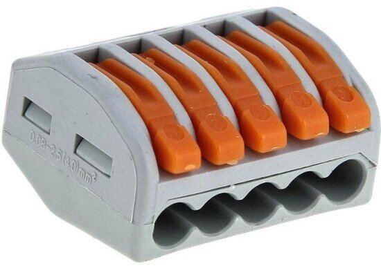 Клеммы Ekf СМК 222-415 5-проводная 0.08-2.5кв. мм с рычагом (уп.100шт) PROxima, plc-smk-415