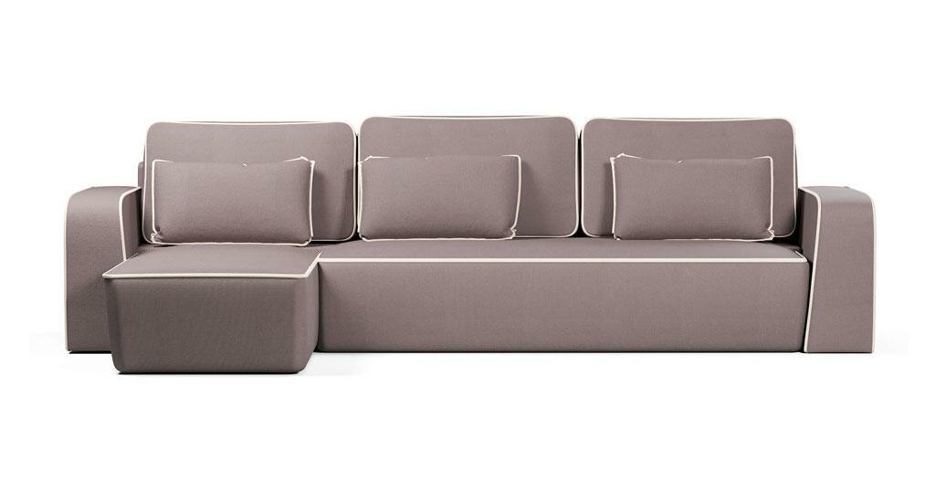 Угловой диван-кровать Линда, 344х165х90 см, механизм Еврокнижка, диван раскладной большой, с ящиком для белья