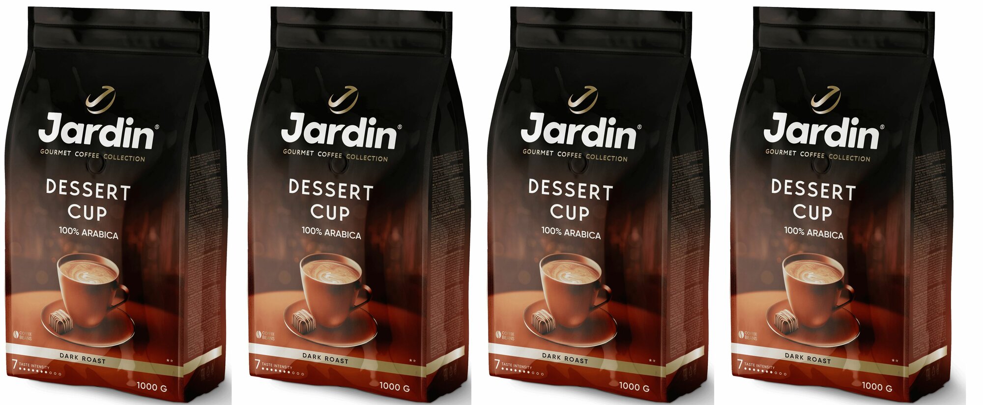Кофе в зернах JARDIN Dessert Cup (Арабика 100%) 1 кг. х 4 шт.