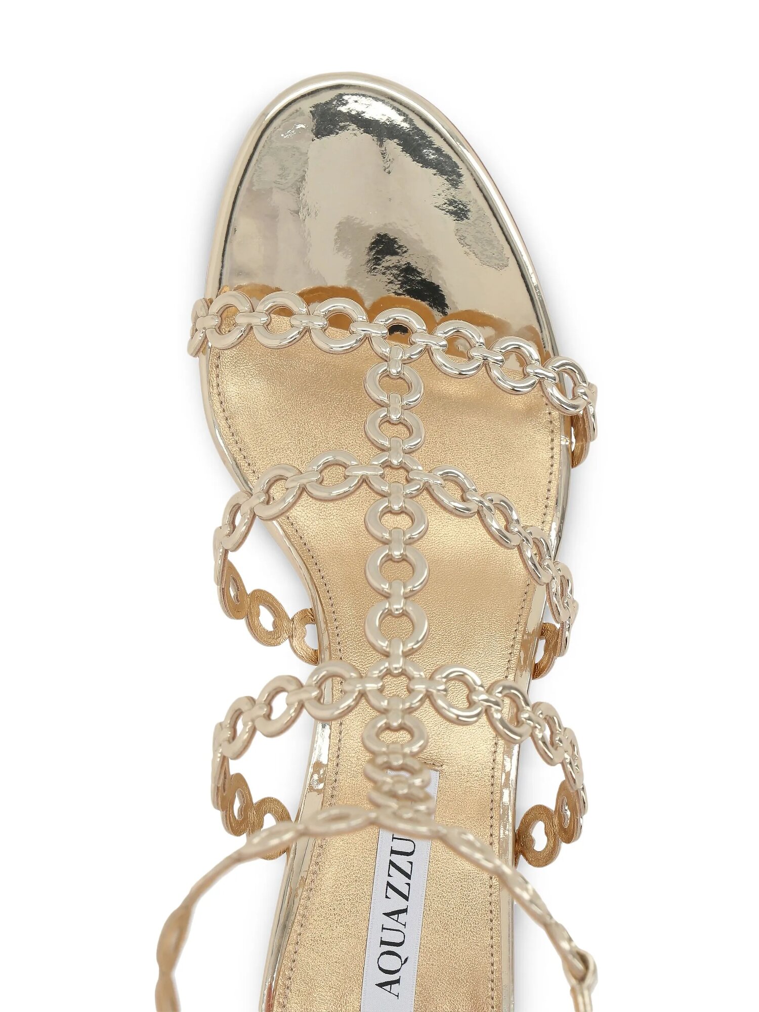 Босоножки Aquazzura Infinity Chain, размер 38, золотистый — фото 1