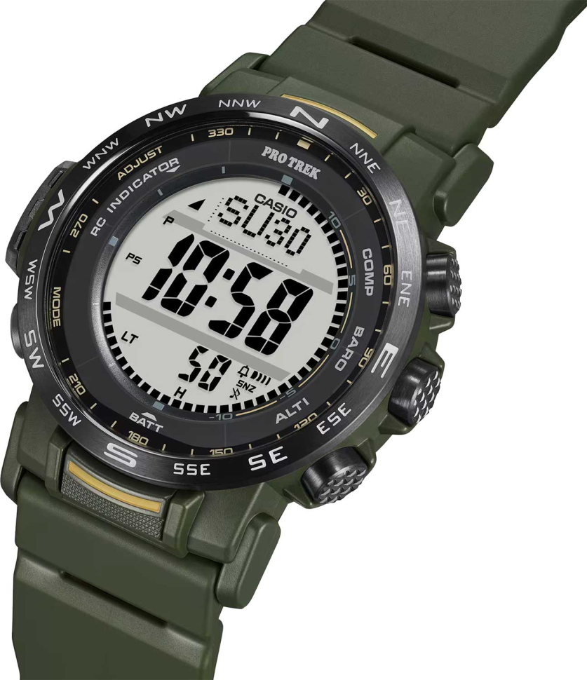 Наручные часы CASIO, хаки, серый, черный — фото 1