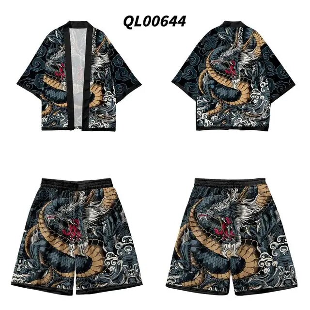 Костюм-кимоно Nifineo черный полиэстер XXС, tz-140