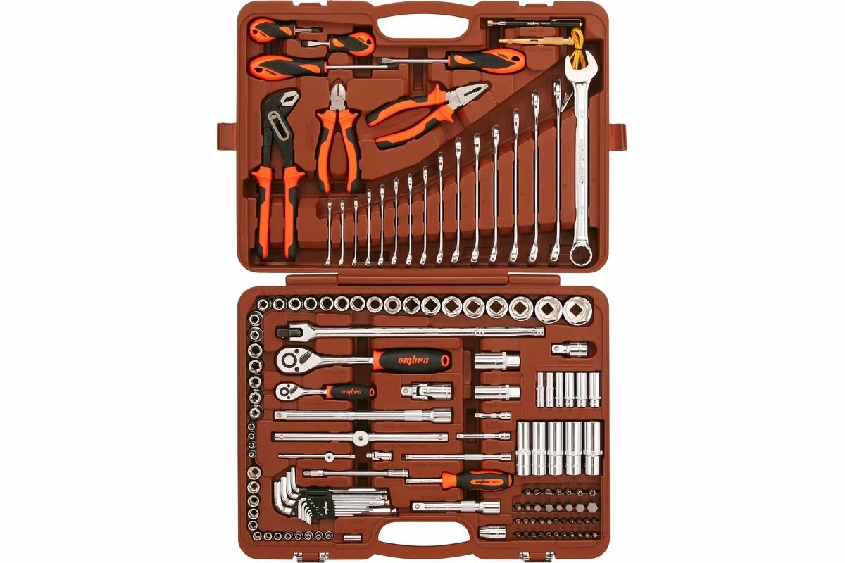 Набор инструмента универсальный 1/4", 1/2"DR, 143 предмета Ombra