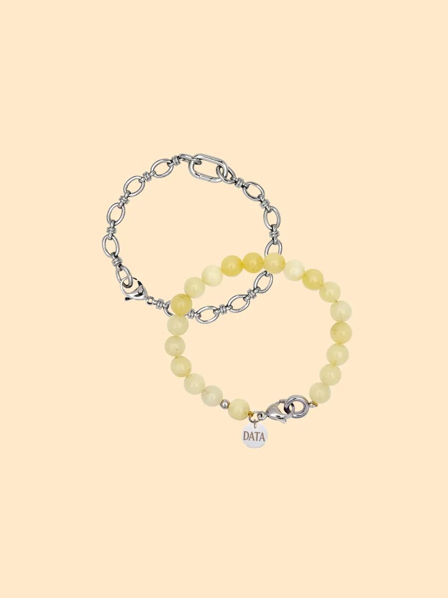 Браслет-цепочка, агат синтетический