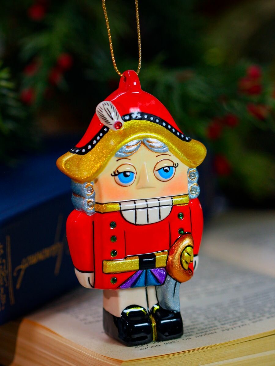 Елочная игрушка фарфоровая "Щелкунчик" Ручная работа / Мастерская сказок