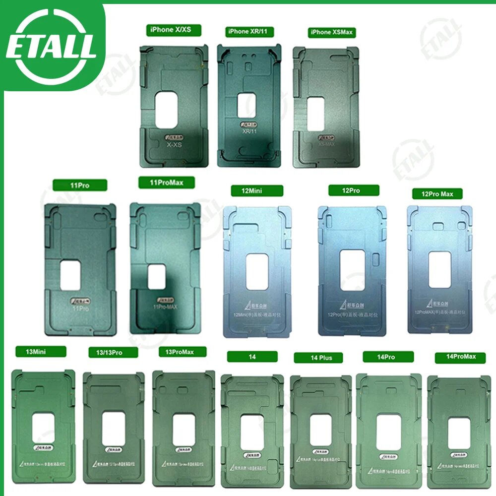 ЖК-дисплей OCA выравнивающее положение пресс с рамкой для iPhone X XS XSMax XR 11 12 13 Pro Max 14 Plus 15 ремонт 14 Pro max