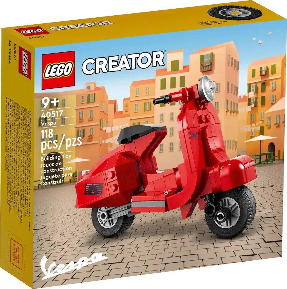 Конструктор LEGO 40517 "Creator Vespa", 118 деталей, для детей от 9 лет